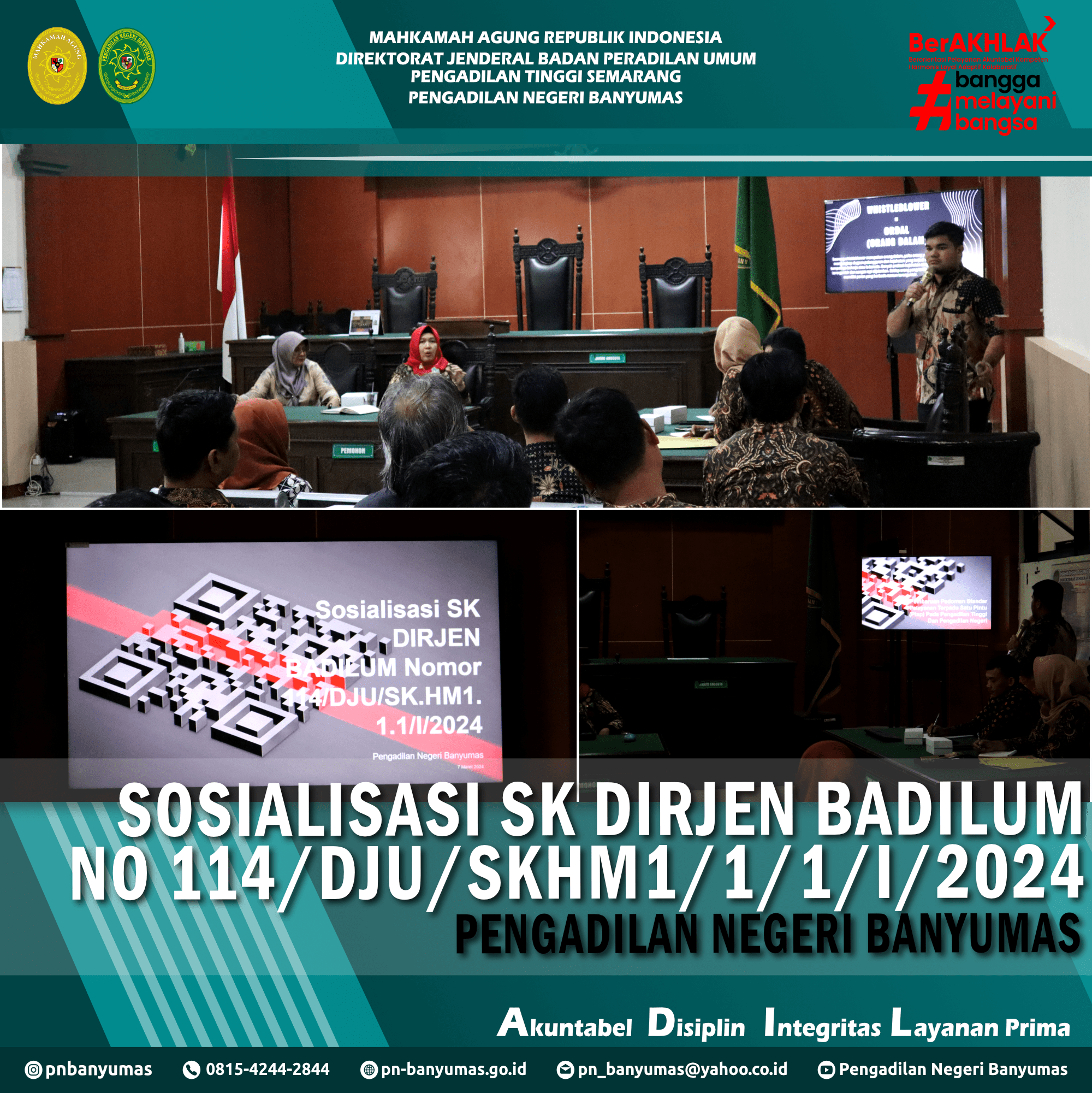 Sosialisasi SK Badilum No 144 Tahun 2024 – Pengadilan Negeri Banyumas